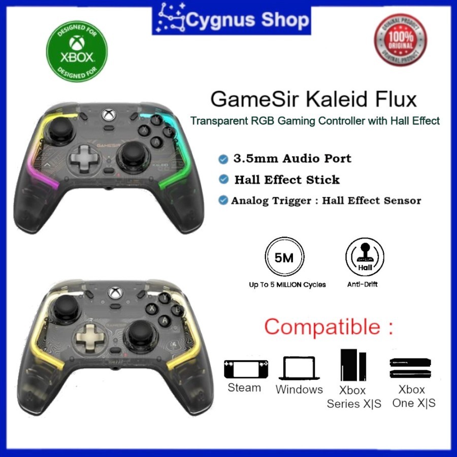 Gamesir Kaleid Flux Wired Controller Gamepad Hall Effect Stick for Xbox ...
