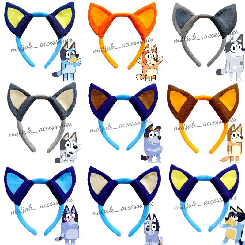 Bluey Inspired Character Headband Bluey Bingo Children's Cartoon ...