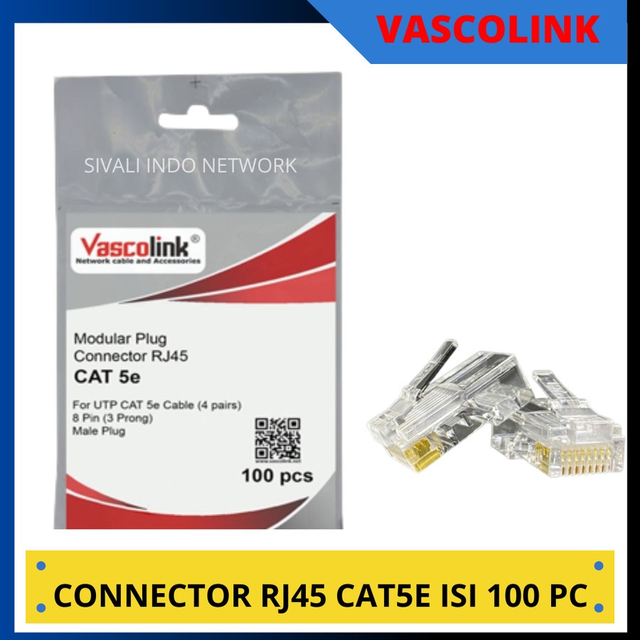 RJ45 CAT5E UTP CONNECTOR 1 PACK CONTAINS 100 PCS | Shopee Singapore