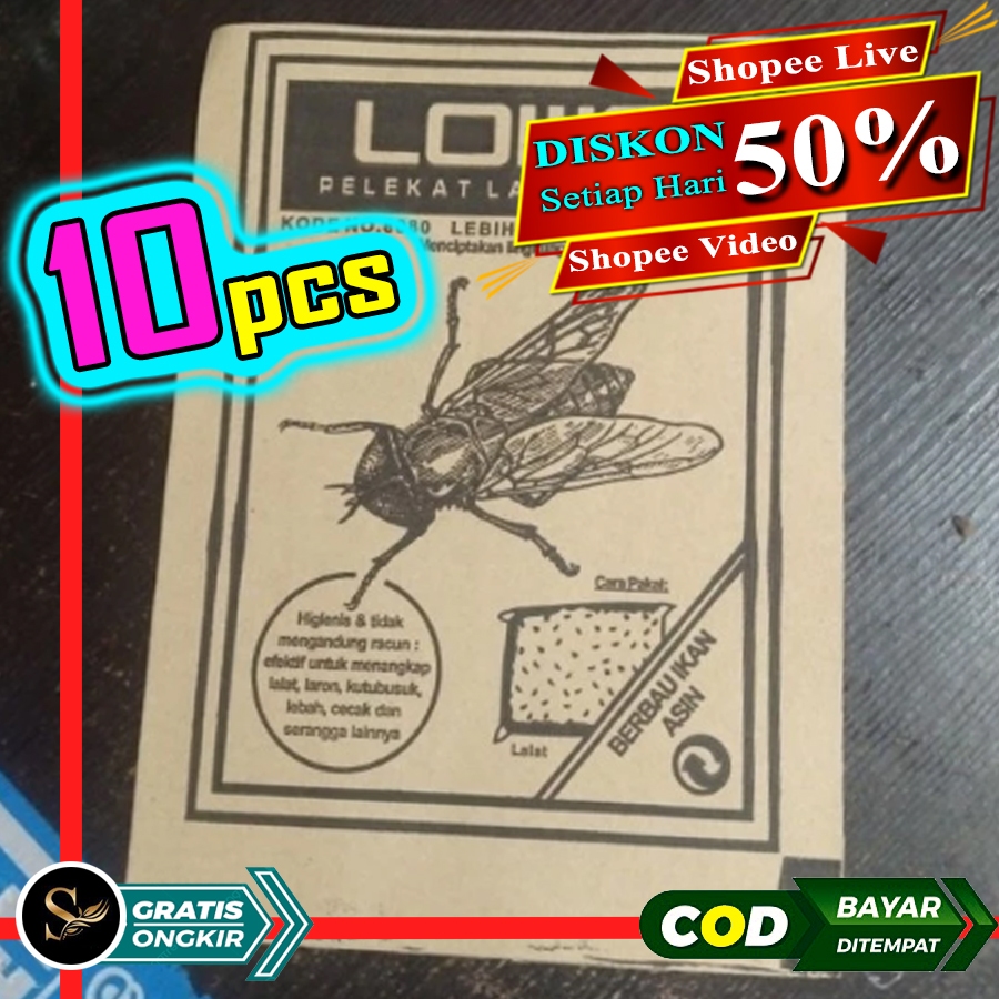 10pcs Paper Glue Lizard Fly Trap Super Sticky Insect Glue Cockroach ...