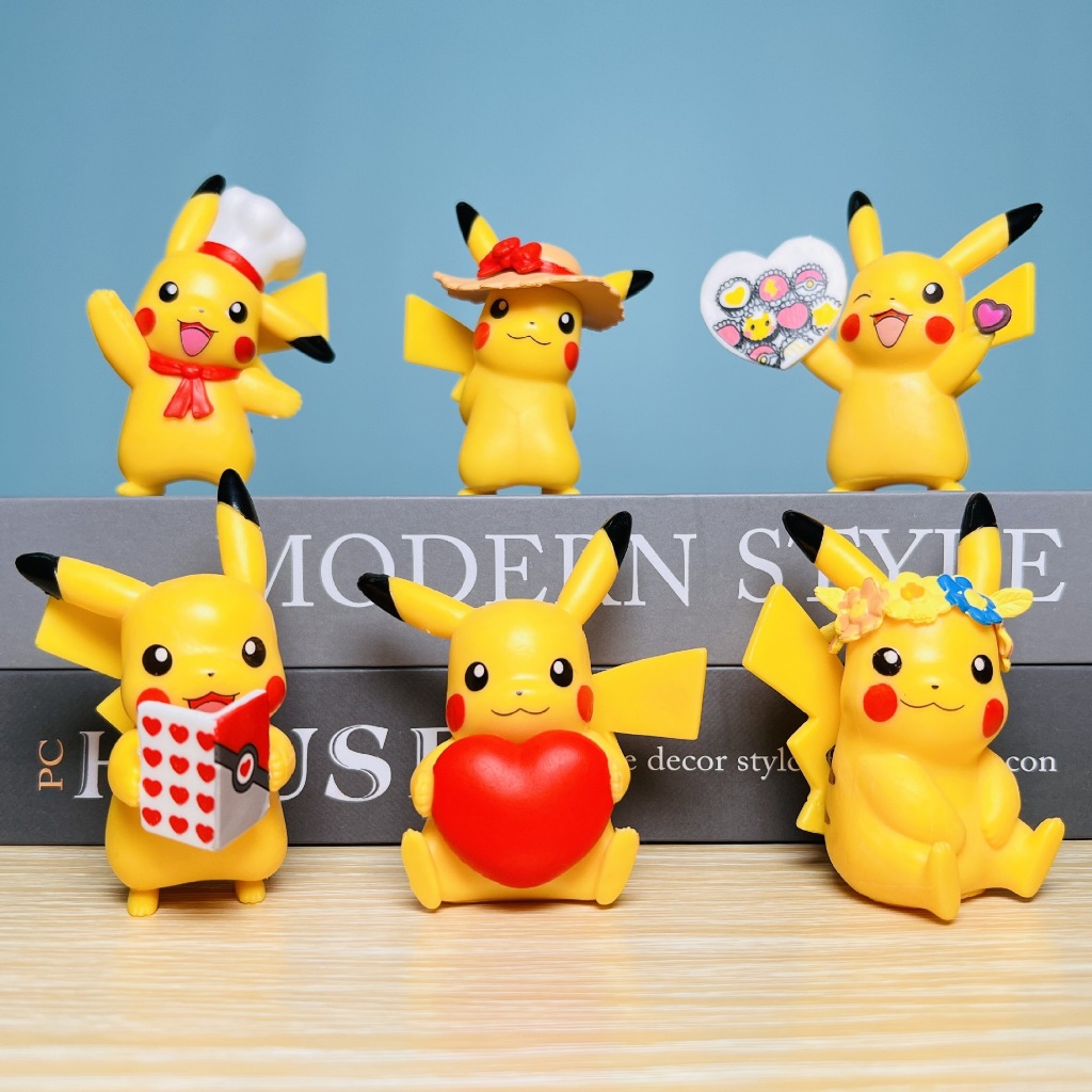 Action Figure Pikachu miniature pokemon Love Koki Cook Cake Topper ...