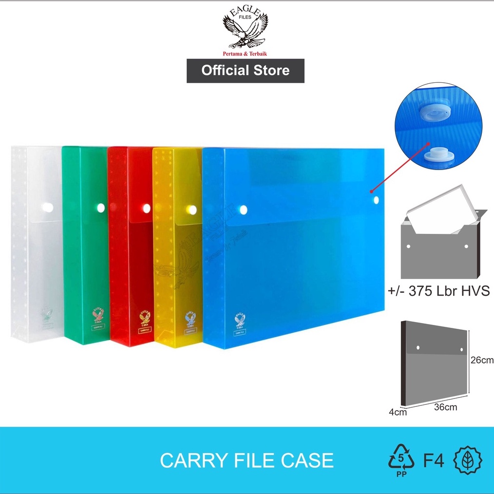 Code A88H Carry File Box Transparent EAGLE Files F4 Folio 4cm Thick ...