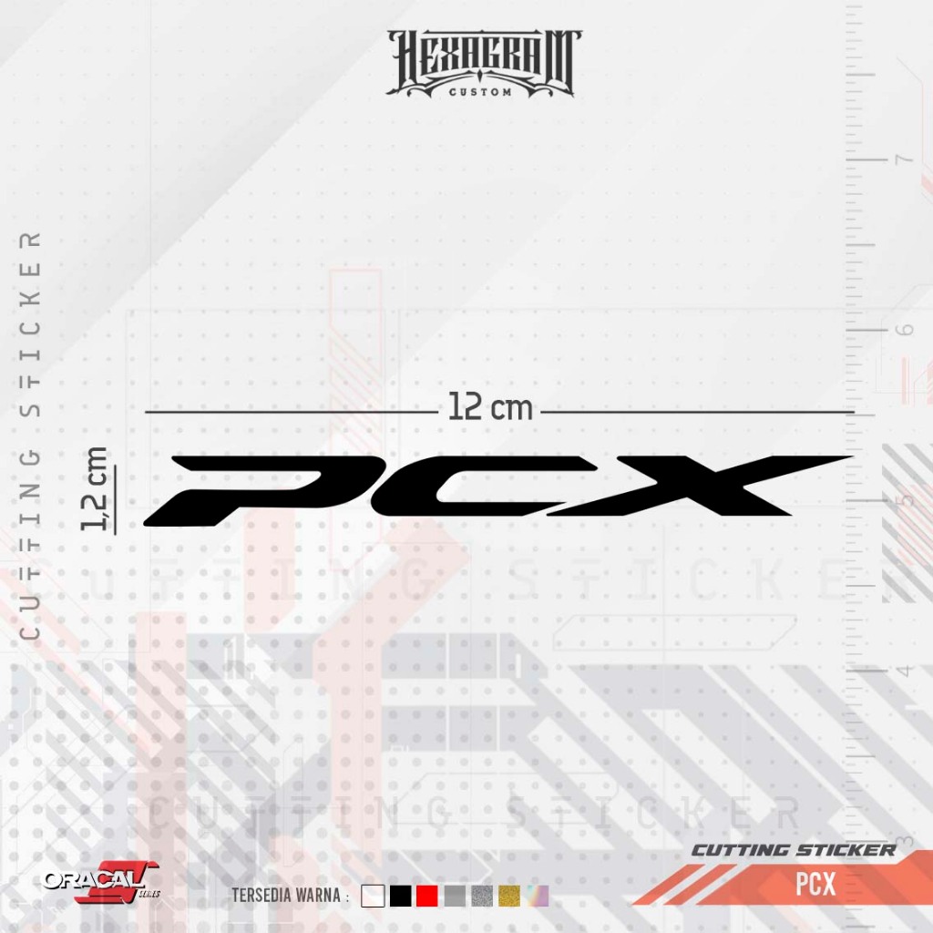 Cutting Sticker Honda PCX Logo | Pcx logo Cutting Sticker | 1pcs ...