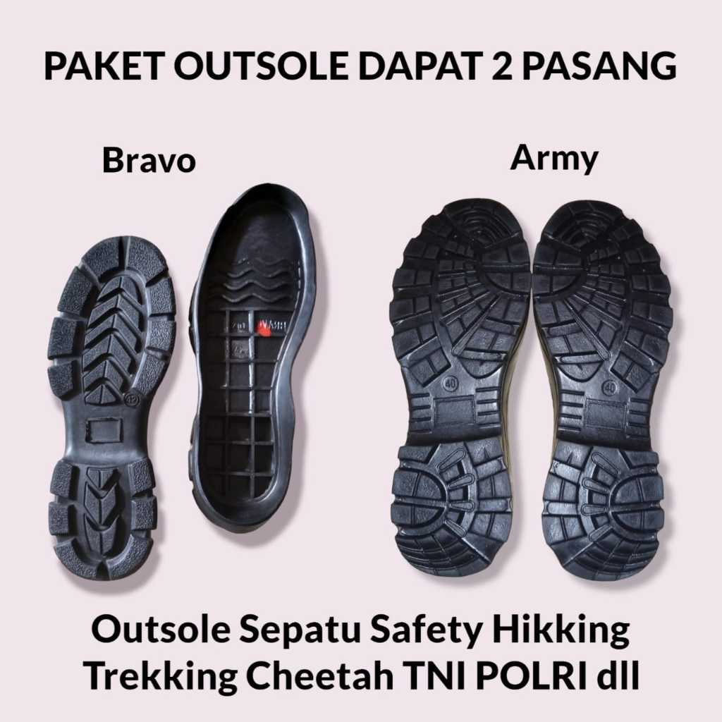 Outsole Package Of All Kinds Of Safety Shoes Contains 2 Pairs/TNI POLRI ...