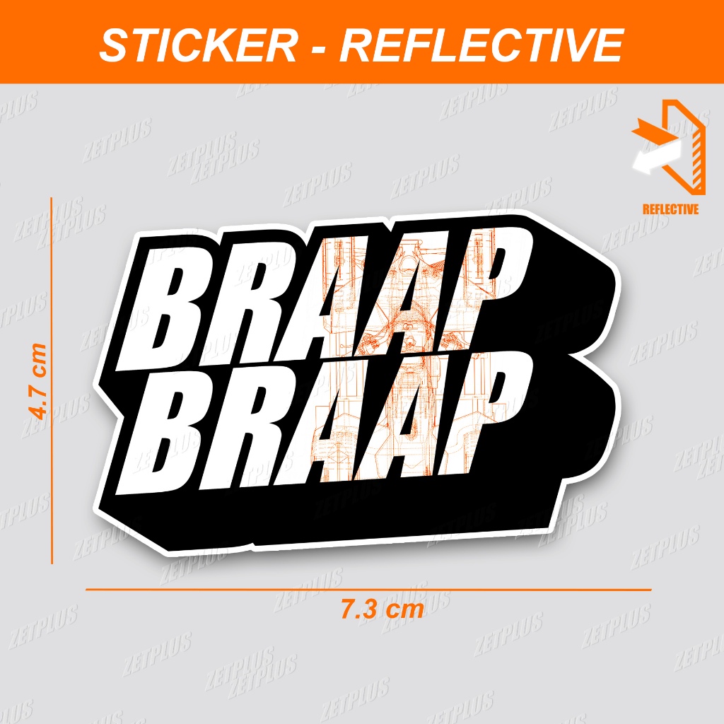 CAHAYA BRAAP-BRAAP REFLECTIVE STICKERS / stickers to correct racing ...
