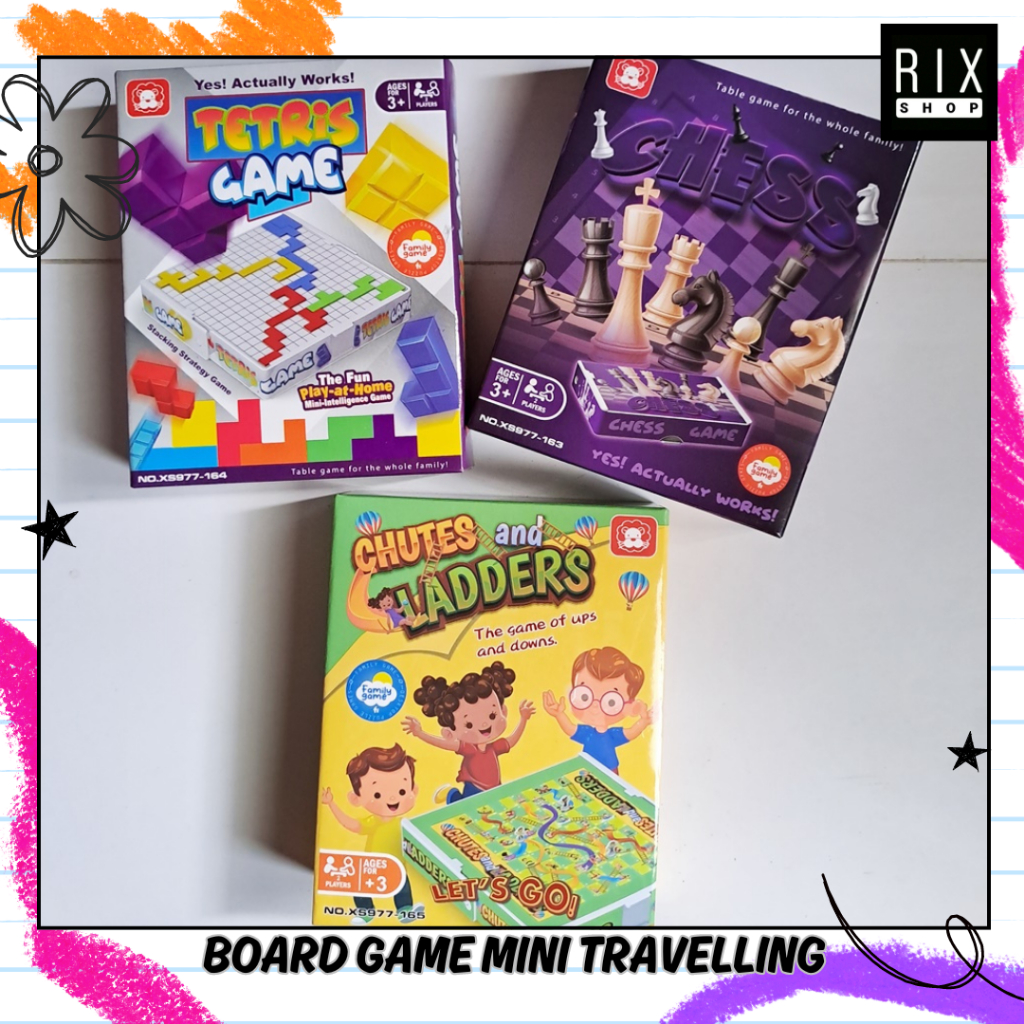 Rix Kids Toys Board Game Mini Traveling with Box - Snake & Ladders Game ...