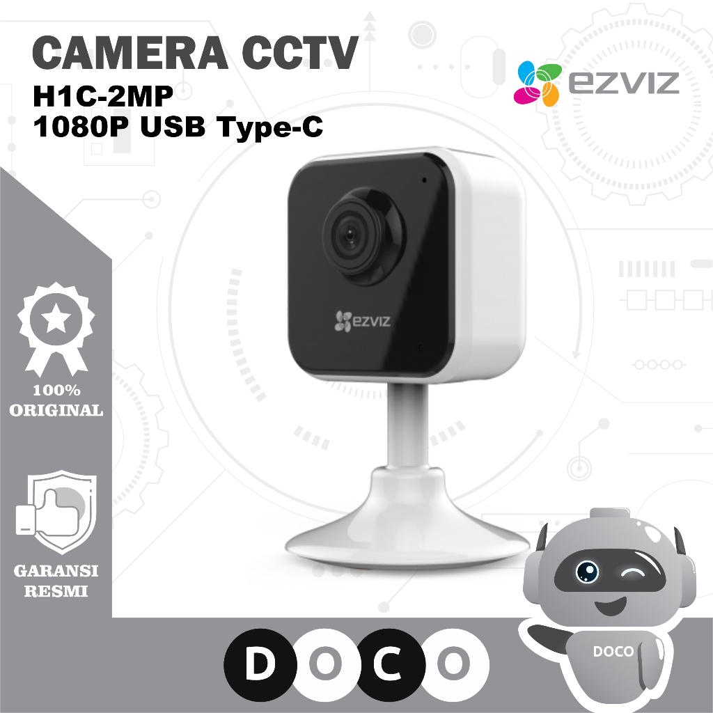 EZVIZ H1C 2MP 1080P USB TYPE-C 2WAY AUDIO SMART INDOOR WIFI CAMERA ...