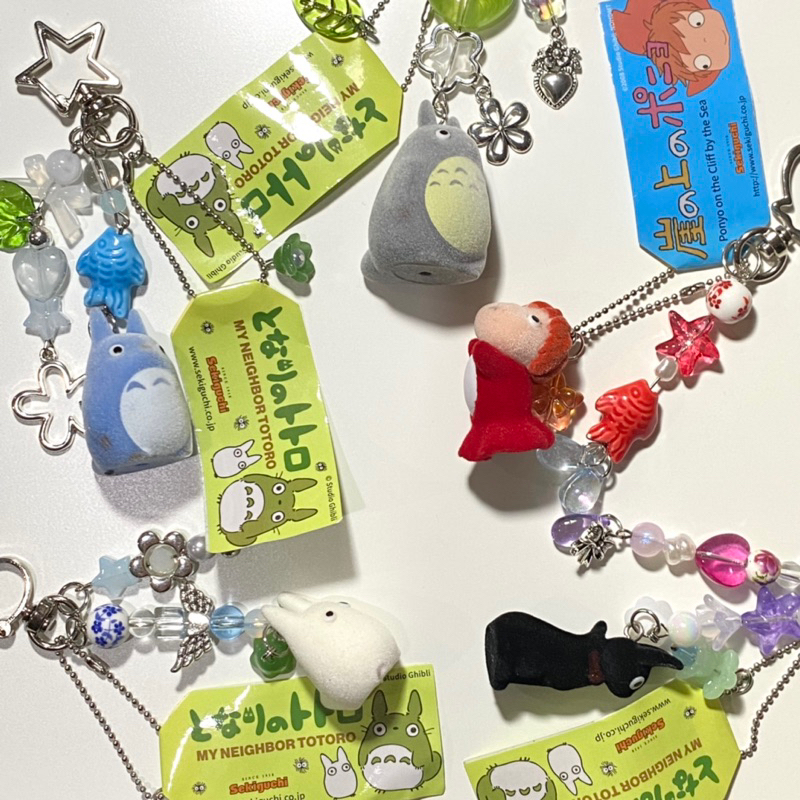 [Rukkimoon] Ghibli Gashapon Charm | Ponyo Catbut Totoro Kiki White ...