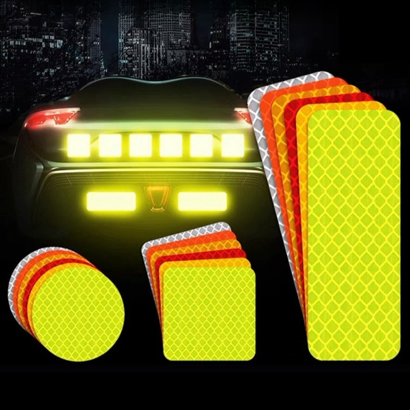 HIJAU CAHAYA MATA PUTIH MERAH Light Reflecting Test Reflector Sticker ...