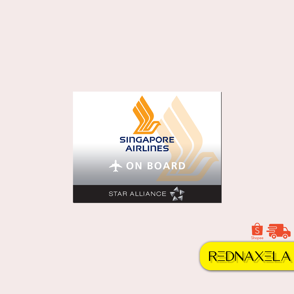 Vinyl Sticker Singapore Airlines Luggage Sticker On Board Sign Sticker ...