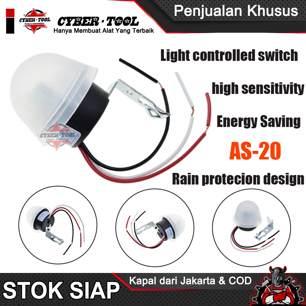 CAHAYA Photocell 10A 220V AS-20 Automatic Sensor Light Photo Cell ...