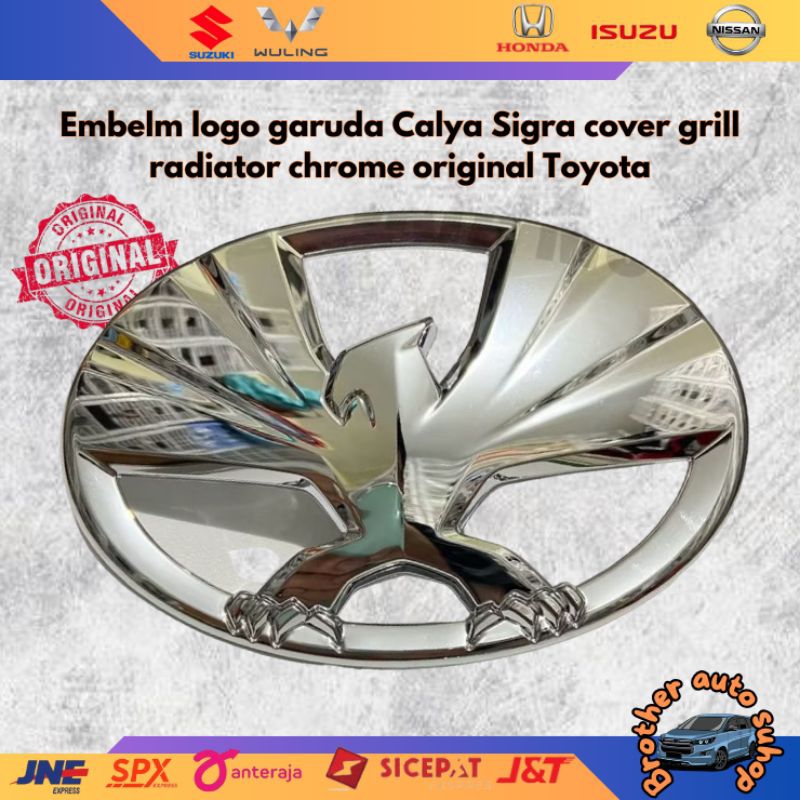 Garuda Calya & Sigra Logo Emblem Chrome Eagle Radiator Grill Cover New ...