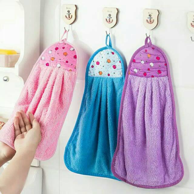 Tmj Apple Motif Hanging Hand Cloth / Hand Washing Cloth / Cute Apple ...