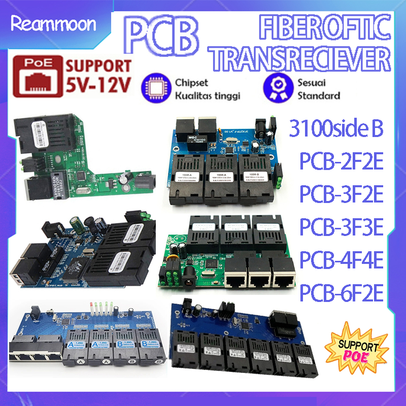 [PCB] Media Converter Htb Lan Htb 3100 Fiber Ethernet Switch Htb 2 Fo 4 ...