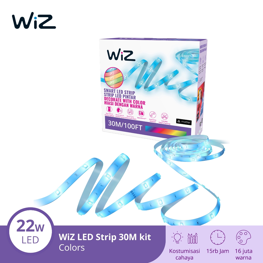 Wiz Smart LED Strip Lights 30M Starter Kit WiFi RGB adapter – TV ...