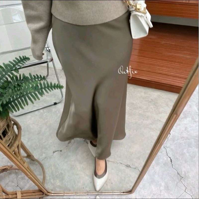 MEDALANE SILK SKIRT by Outfix Women's Long SKIRT/ Party SKIRT/ for ...