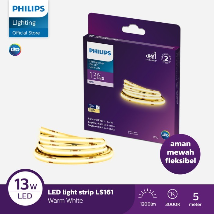 Philips LS161 13W Led Strip COB320 5M 24V | Shopee Singapore