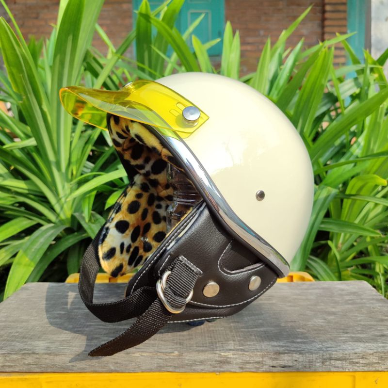 Japanese Leopard Foam Chips Chip Helmet 2 | Shopee Singapore