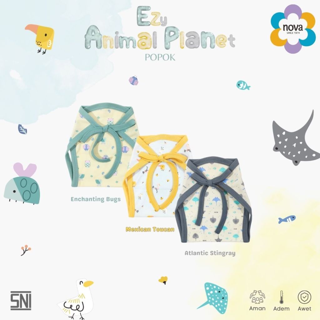 Nova EZY Motif - EZY Cotton Diaper Set - Baby Diaper Set - Cloth ...
