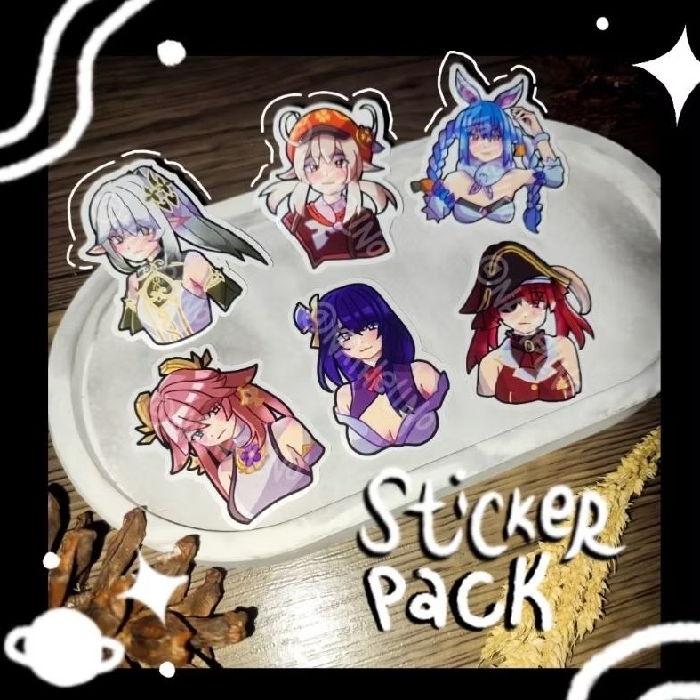 Anime STICKER PART 1 | Genshin IMPACT | Hololive | Vtuber | Yaemiko ...