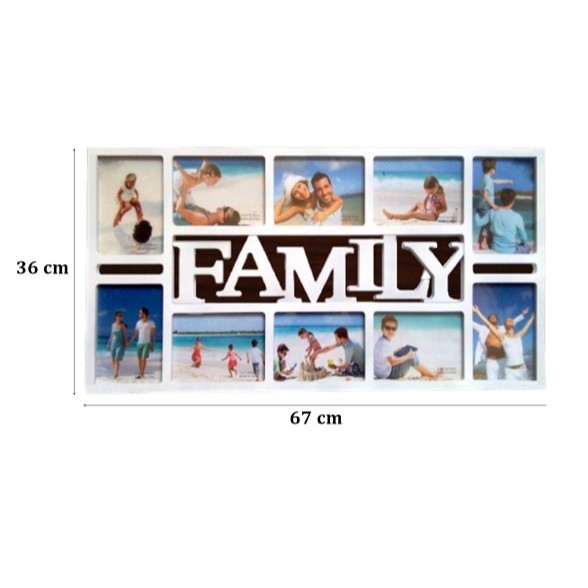 Aesthetic Family photo Frame Size 3R 4R Family photo Frame 10 Slots ...
