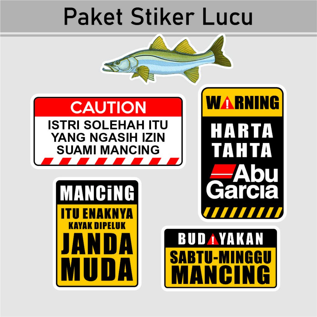 Sicker Pancing Brand Sticker Fishing Cutting Fishing Printing | Shopee ...