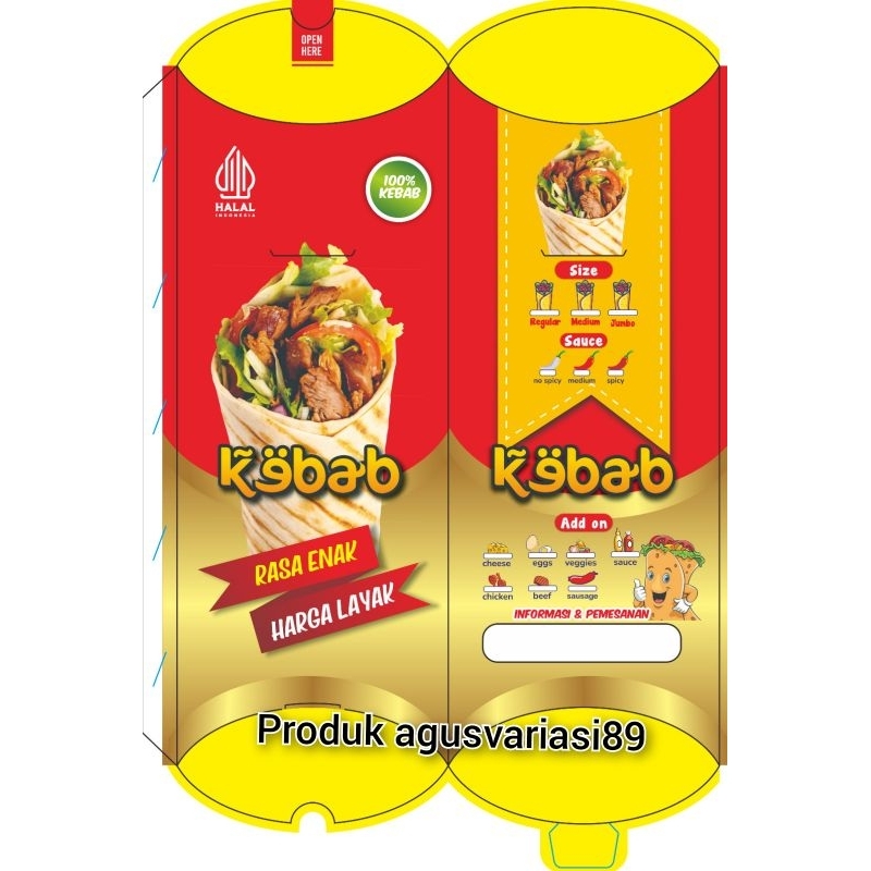 Jumbo kebab box // jumbo kebab packaging // jumbo kebab paper // jumbo ...
