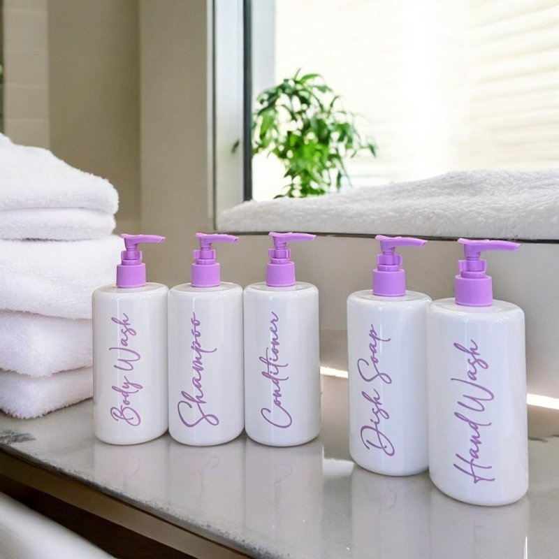 UNGU Aesthetic liquid soap bottle WHITE GLOSSY EXCLUSIVE 500ml LILAC ...
