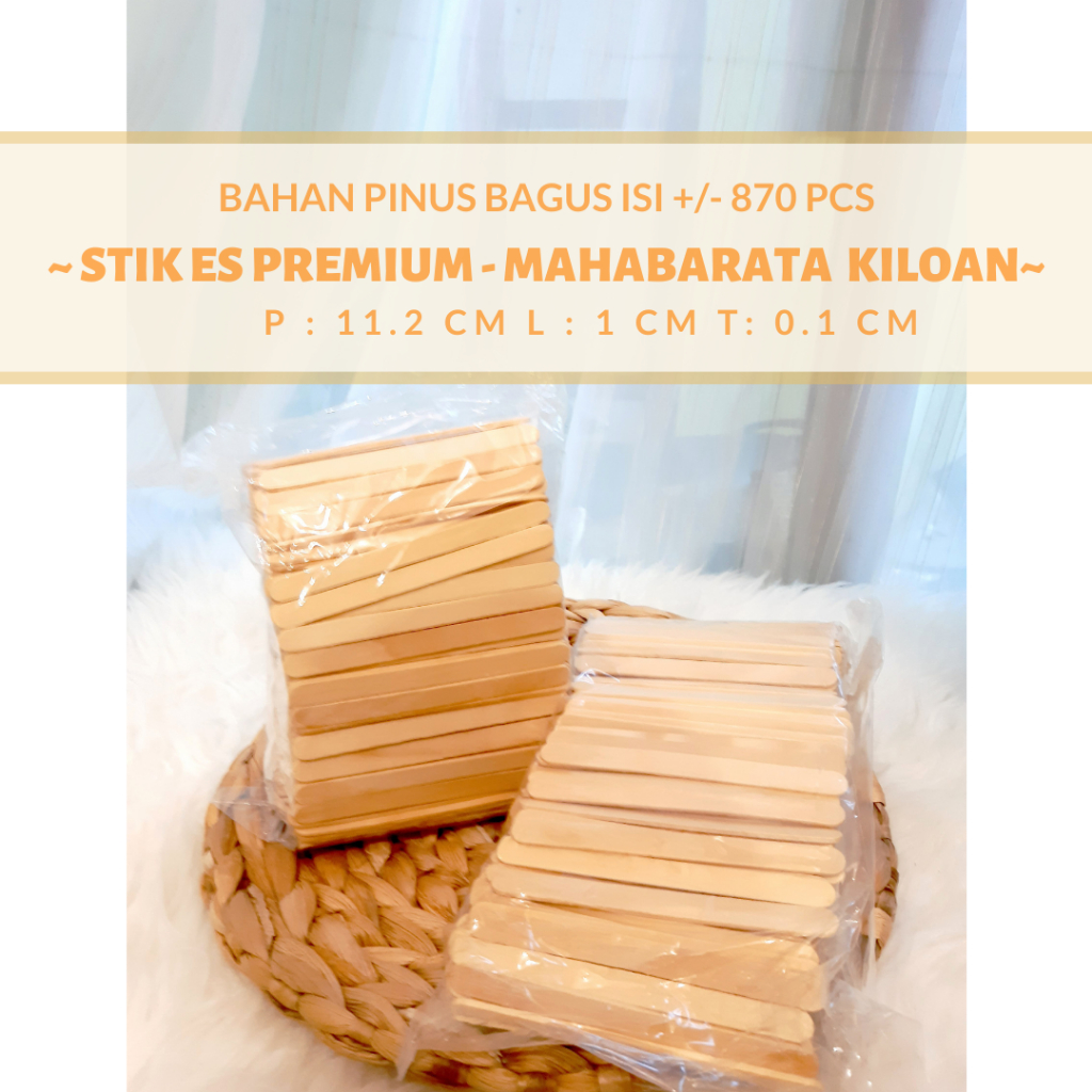 KAYU Premium Mahabarata Thick Wooden Ice Cream Sticks Large Jumbo Ice ...