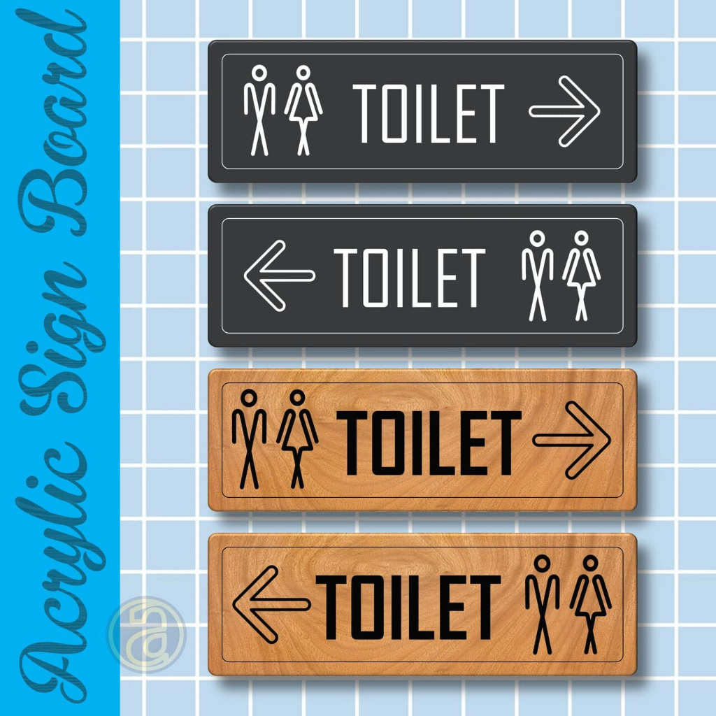 Aesthetic acrylic toilet Writing - aesthetic toilet sign - acrylic ...