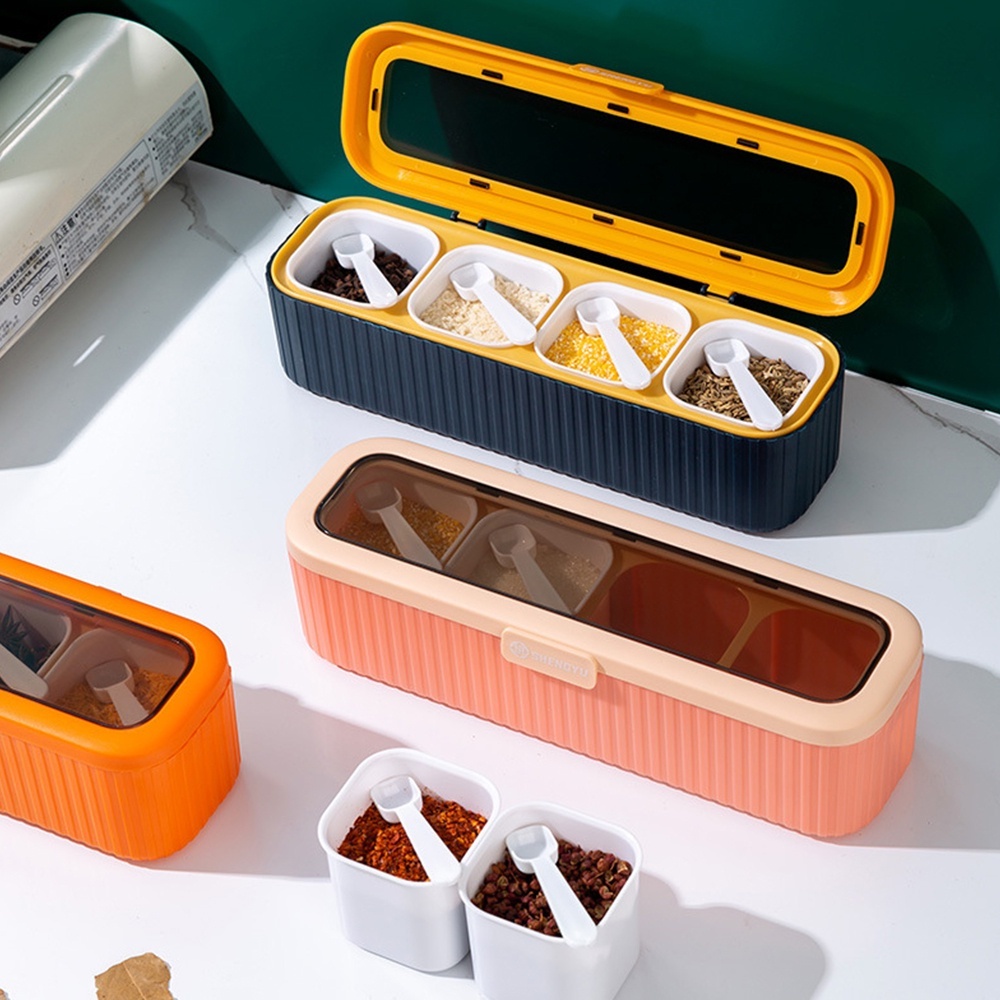 Liolio Beautiful Minimalist Kitchen Spice Storage Box Multipurpose Set ...