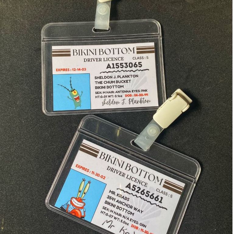 Bikini Bottom Driving License Spongebob Fake Replica ID Card Prop Funny ...