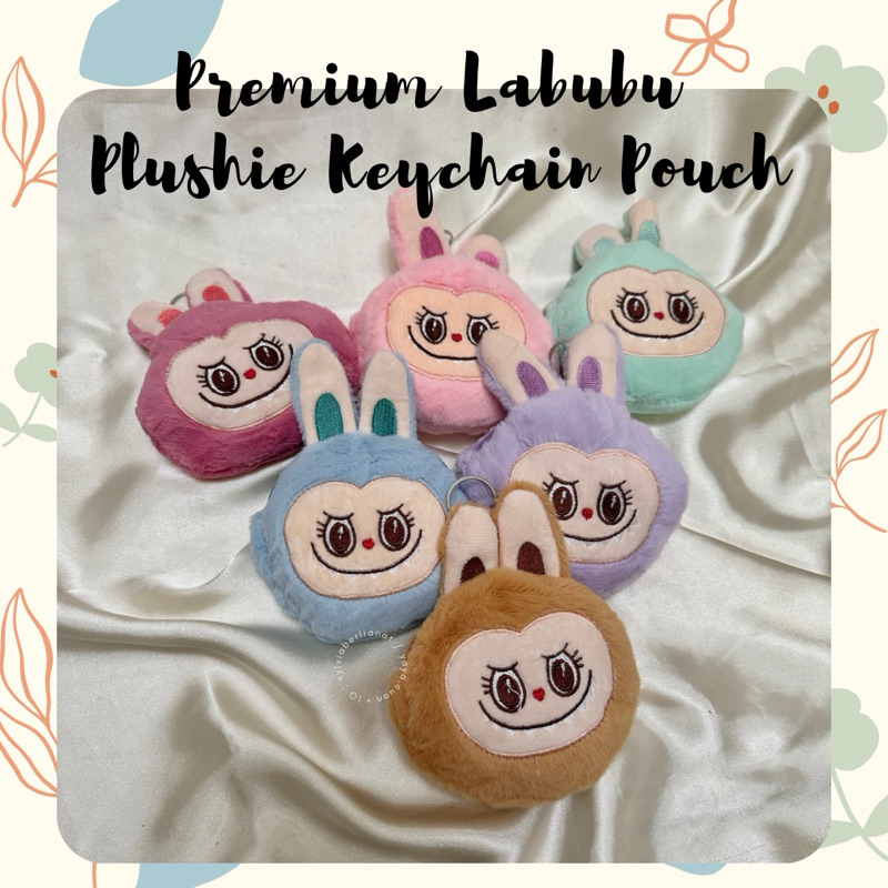GANTUNGAN Premium Labubu Head Plushie Pouch Keychain | Power Puff Girl ...