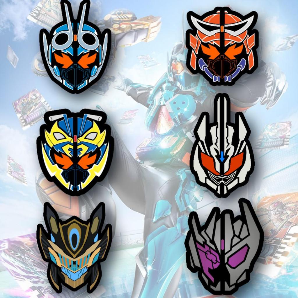 Kamen Rider Gotchard Face Sticker | Glossy Chromo Kamen Rider HD ...