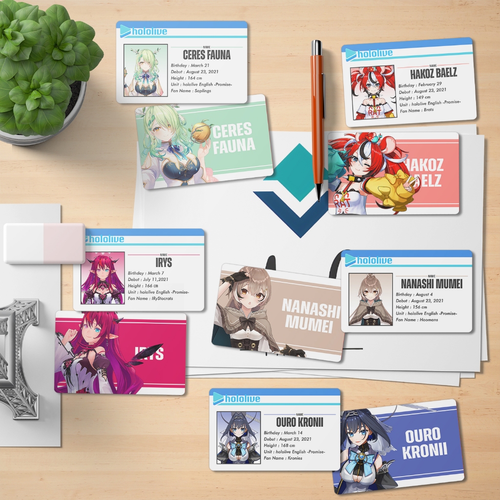 Photocard Hololive EN PROMISE - IRyS - Ceres Fauna - Ouro Kronii - Nanashi Mumei - Hakoz Baelz ...