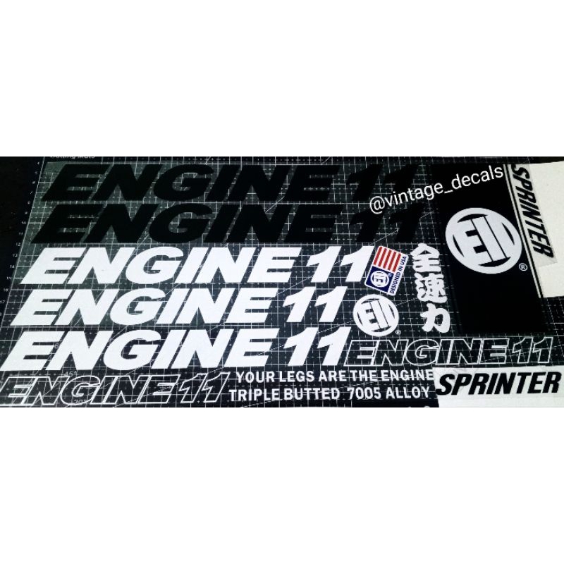 Sticker decals replacement ENGINE12 sprinter | Shopee Singapore