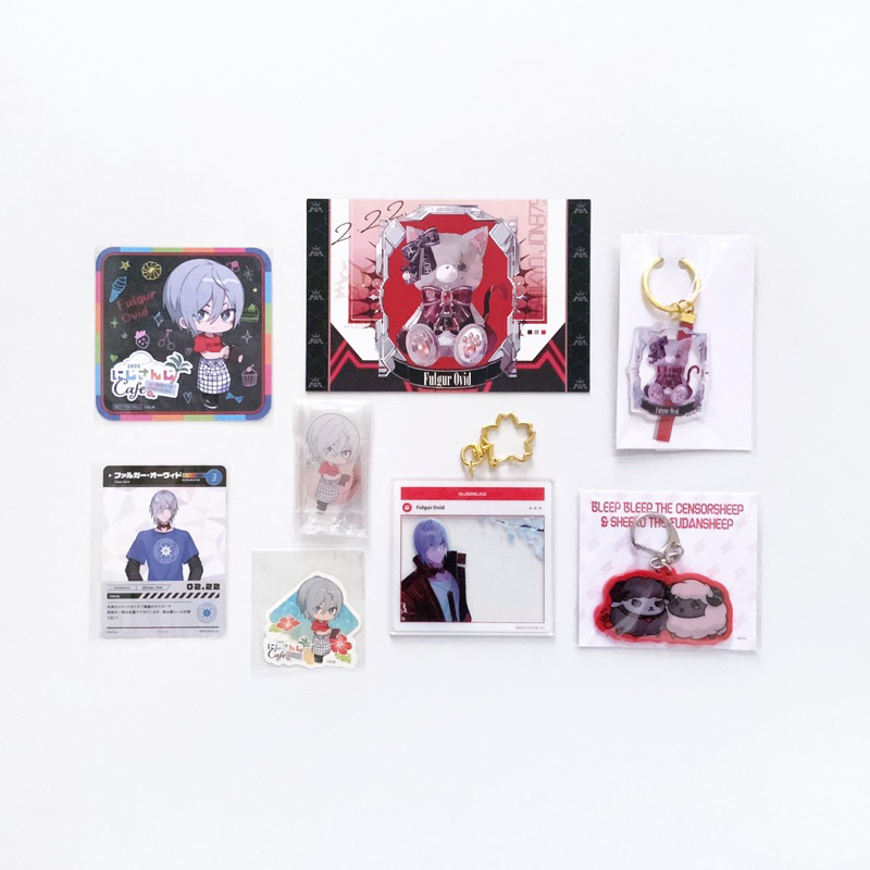 Nijisanji EN Fulgur Ovid Various Official Goods & Merchandise Noctyx Keychain Charm Coaster ...