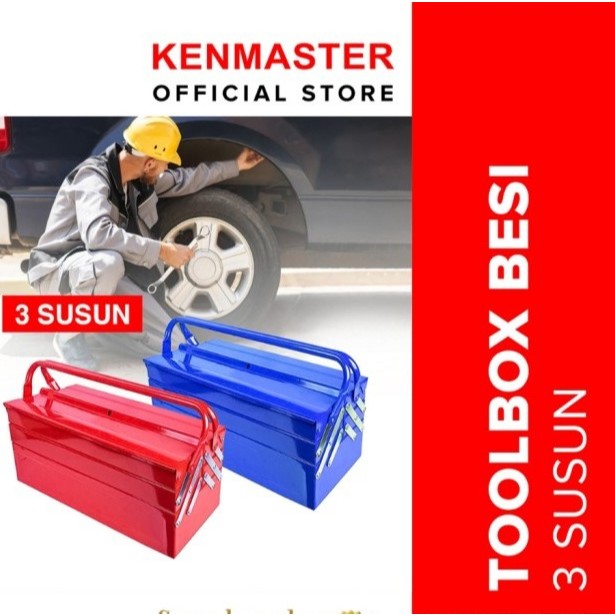 MERAH New!! Iron Tool Box/3-Tier Cans - Red Color | Shopee Singapore