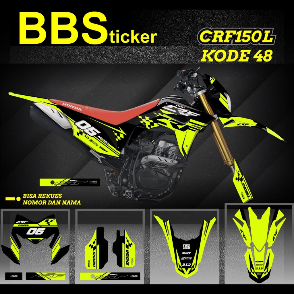Premium STICKER Minimalist Crf 150 L Decal STICKER Fullbody-Dekal Crf ...