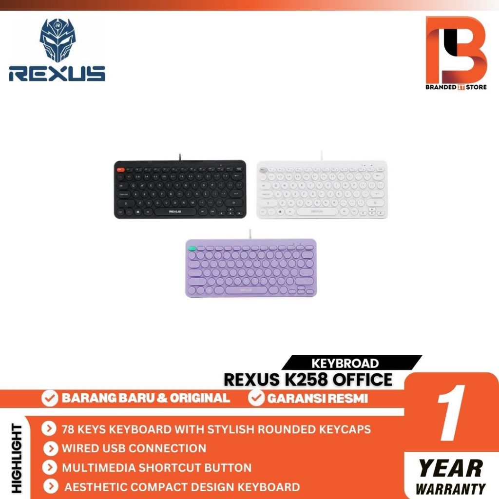 Rexus K258 OFFICE Keyboard | Shopee Singapore