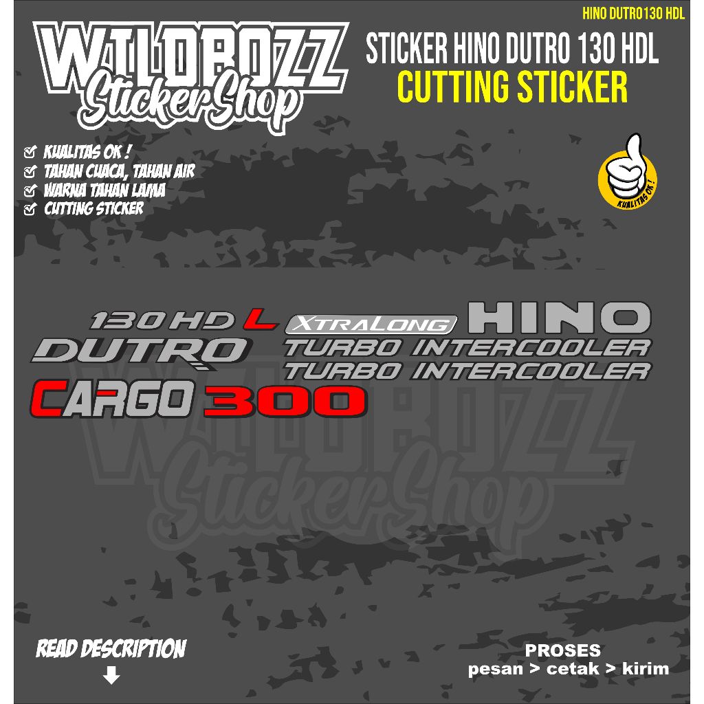 Hino 300 cargo sticker+Turbo intercooler 1set | Shopee Singapore