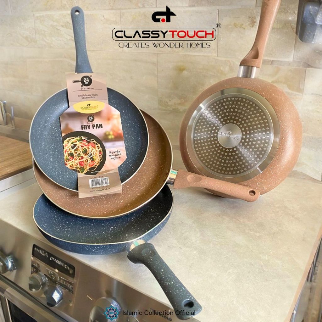 Ic - Original Classy Touch Marble Fry Pan 24cm Non-Stick Frying Pan ...
