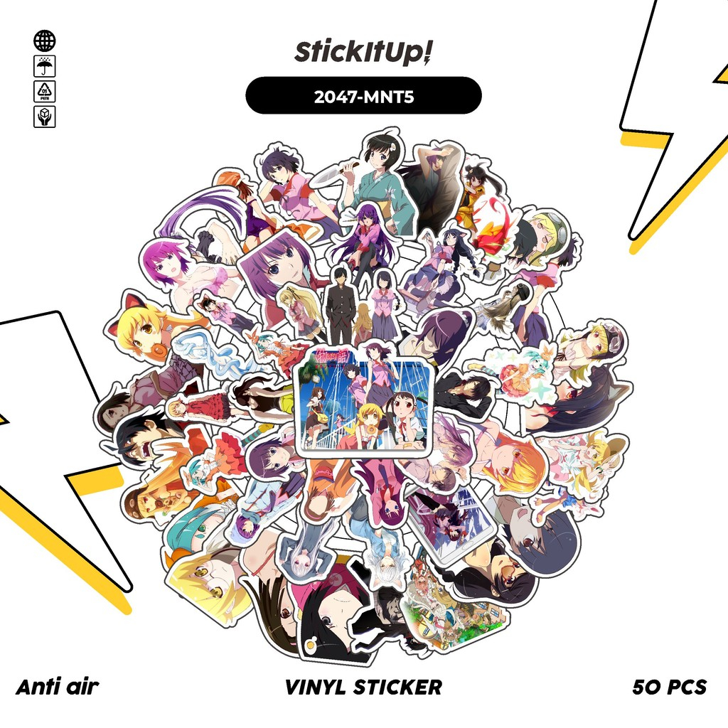 50 Pcs Sticker Pack GAME SERIES MONOGATARI CHARACTER MIX 05 Cute ...