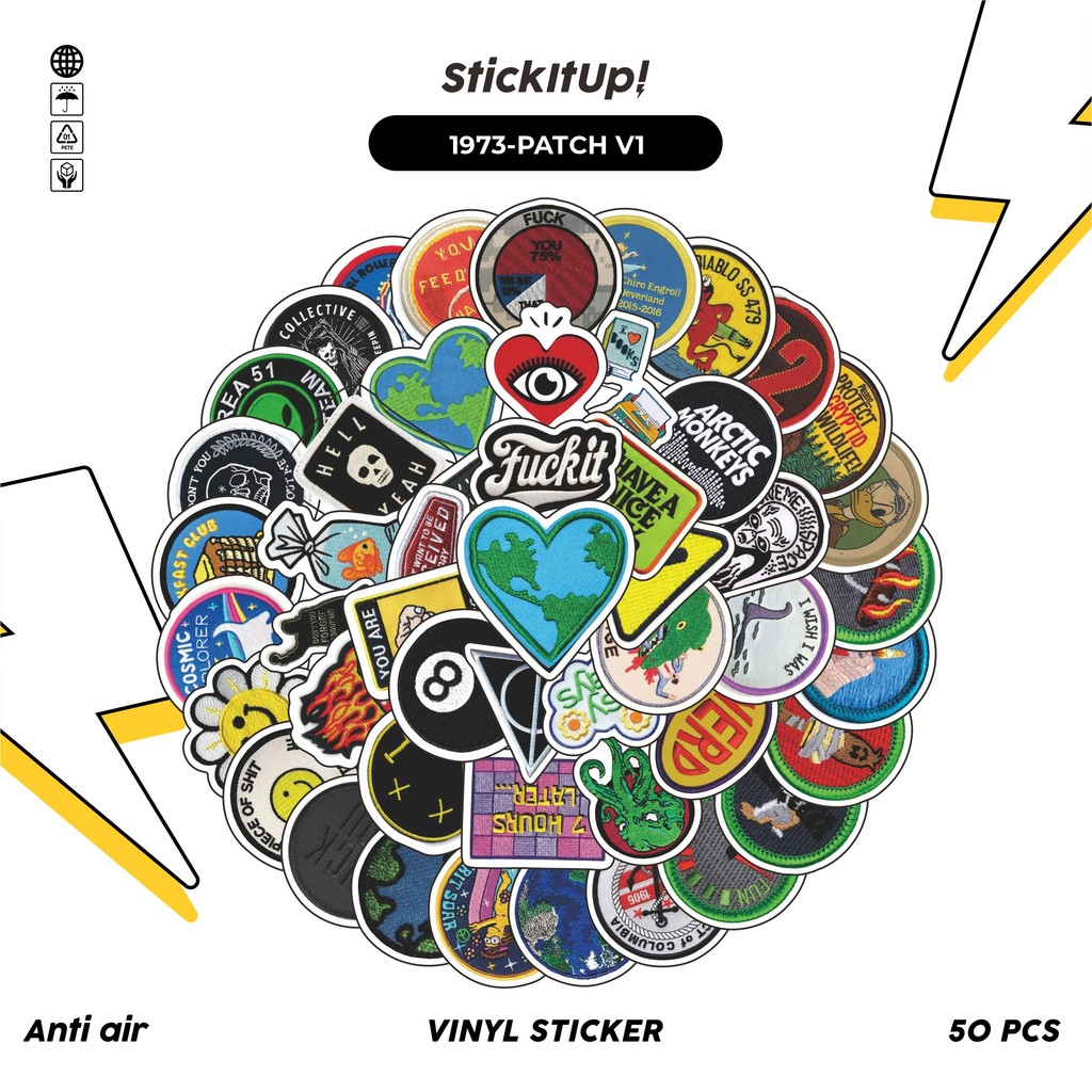 HP 50 Pcs Sticker Pack PATCH V1 Cute Aesthetic Vinyl Waterproof for ...