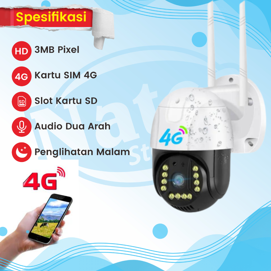 Ip Camera CCTV Outdoor with Sim Card 4G PTZ Full HD 3MP Two Way AI ...
