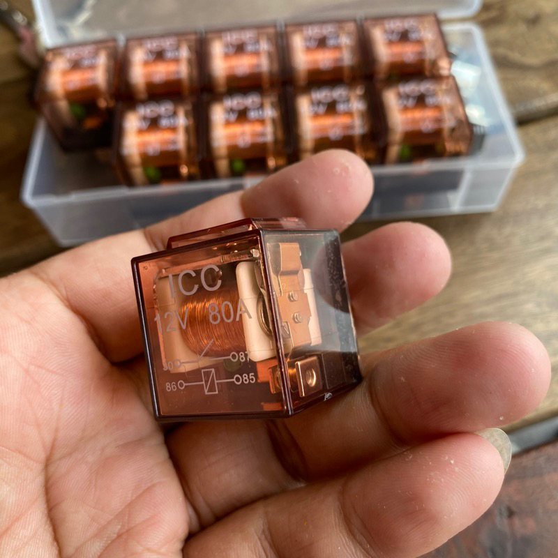 Transparent 4 12v 80A foot light Relay horn Relay | Riley motor Clear ...