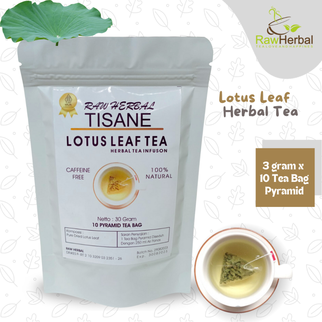 Lotus Leaf Tea/Pyramid Tea Bag (3gr x 10 Pyramid Tea Bag) | Shopee ...