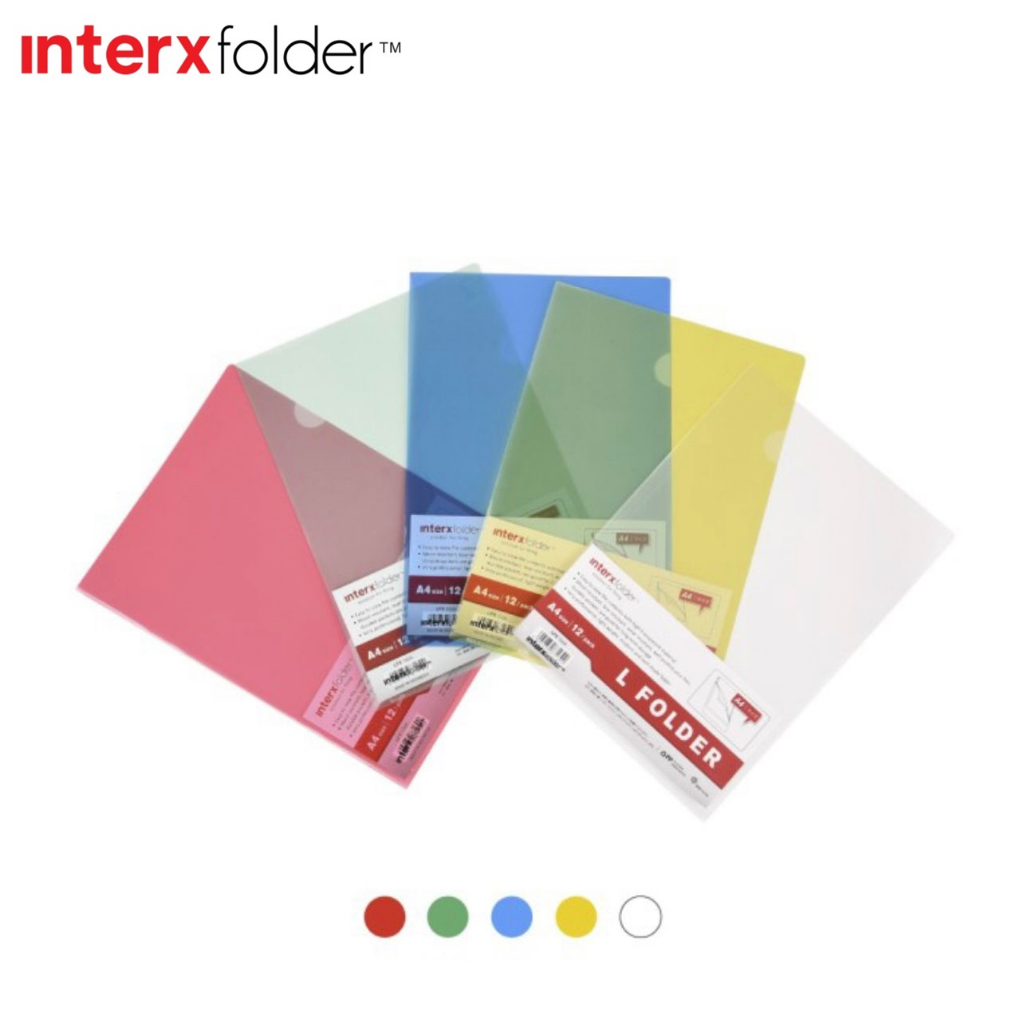 Interxfolder Map Thick Clear Plastic A4/Map L A4 (1 Pack Of 12pcs ...