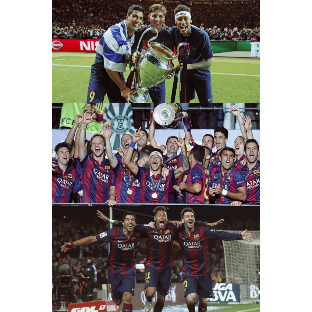 Messi Neymar Suarez trio poster (can customize photo) | Shopee Singapore