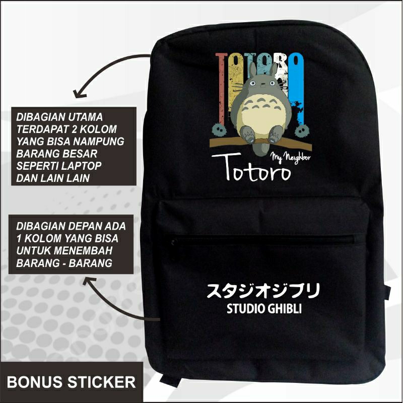 Anime Totoro My Neighbor Studio Ghibli Japanese Manga Backpack School ...